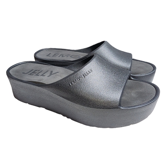 Lemon Jelly | Shoes | Lemon Jelly Sunny Black Molded Rubber Platform ...